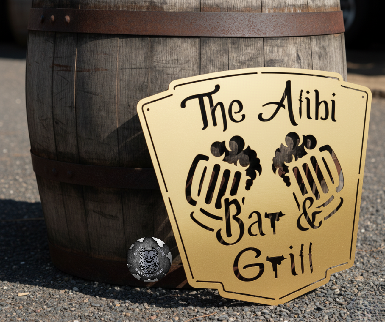 The Alibi Bar and Grill – Bad Dog Metalworks