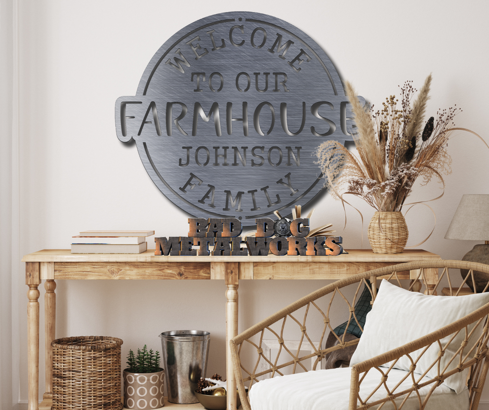 Welcome to Our Farmhouse Monogram – Bad Dog Metalworks