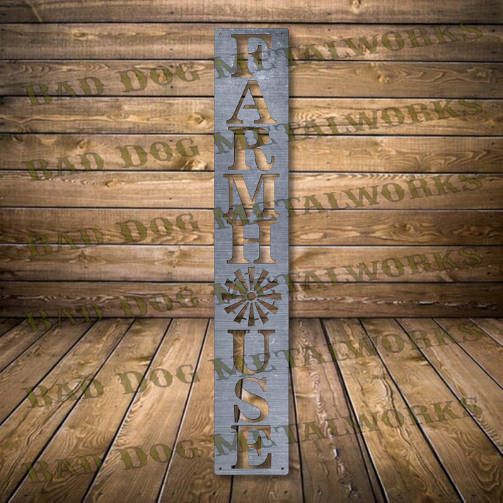 Vertical Farmhouse Plaque - Dxf and Svg – Bad Dog Metalworks