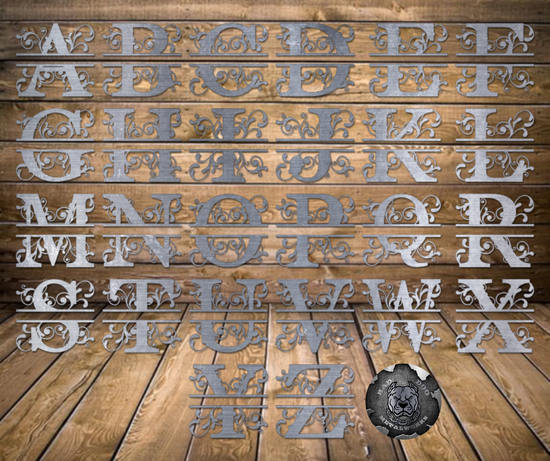 Split Scroll Monogram – Bad Dog Metalworks