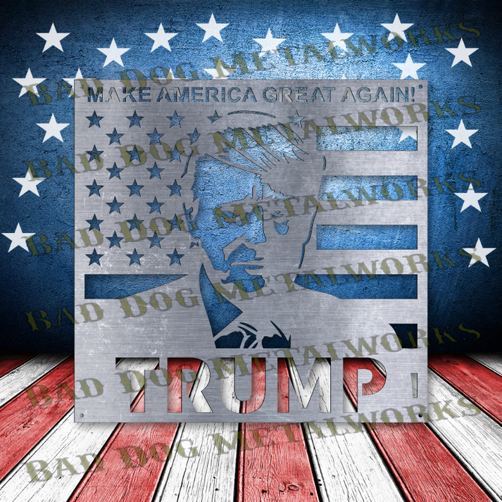 MAGA Trump - Dxf and Svg – Bad Dog Metalworks