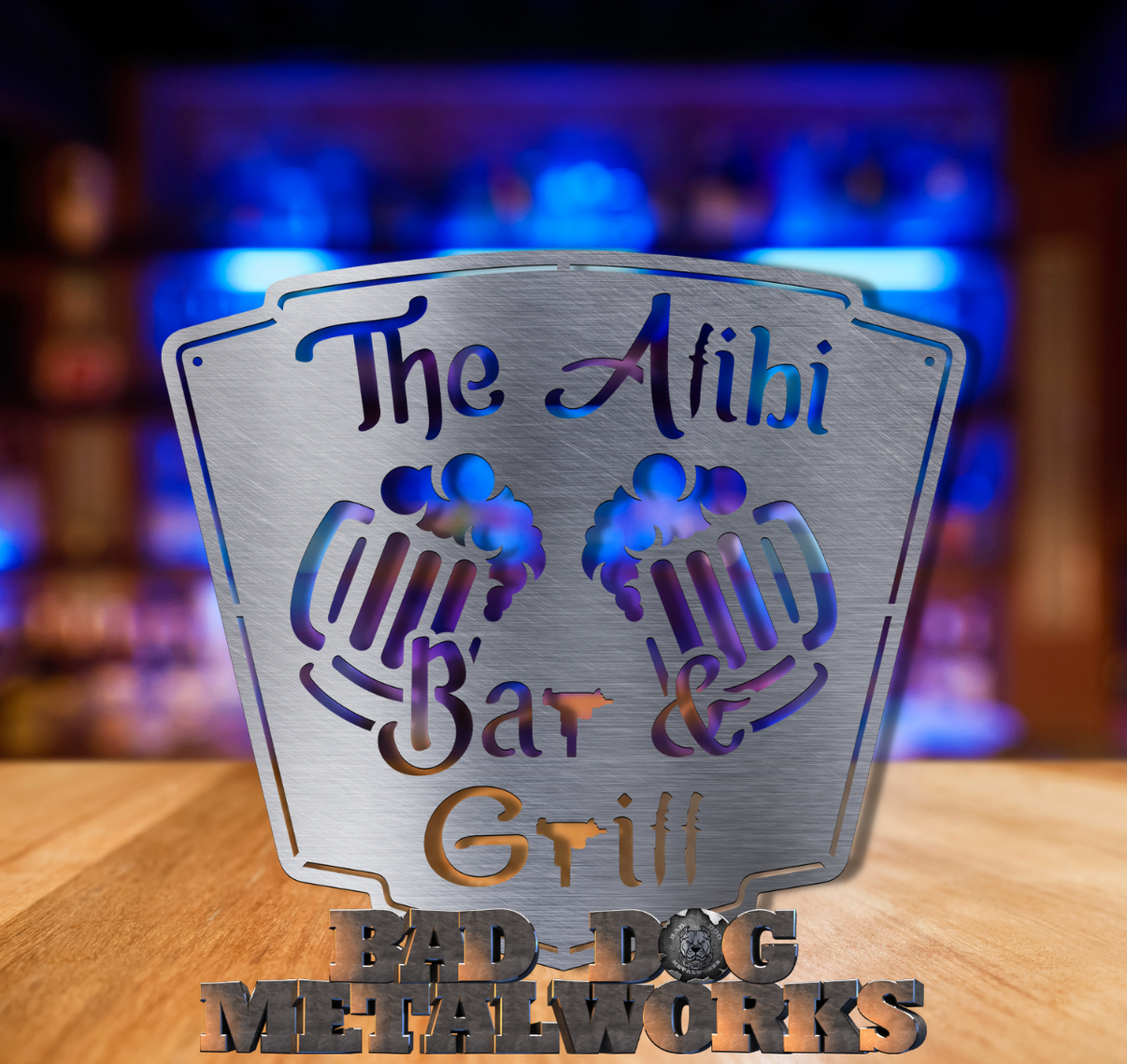The Alibi Bar and Grill – Bad Dog Metalworks
