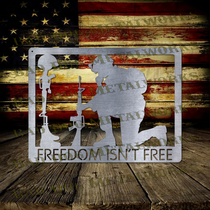 Battlefield Cross Freedom Isn't Free - Dxf and Svg – Bad Dog Metalworks