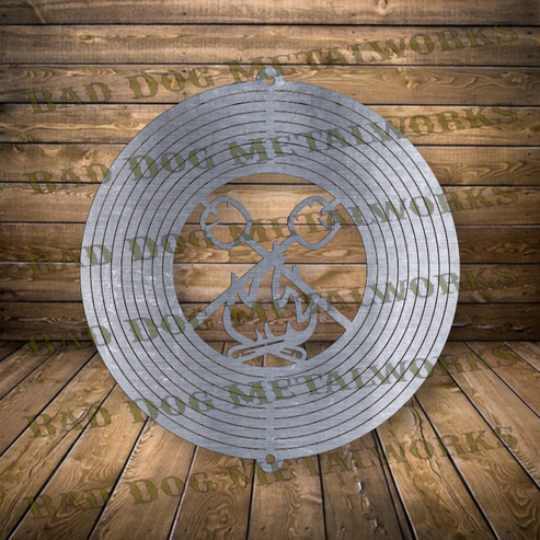 Campfire and Marshmallows Wind Spinner - Svg and Dxf – Bad Dog Metalworks