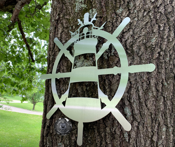 Lighthouse and Ship Wheel – Bad Dog Metalworks