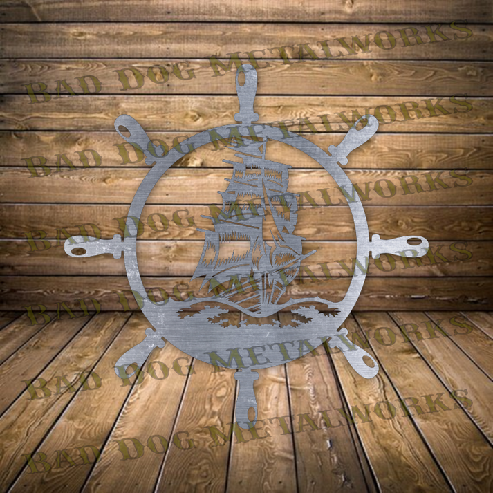 Pirate Ship Wheel - Dxf and Svg – Bad Dog Metalworks