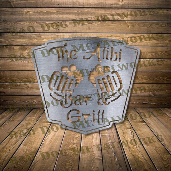 The Alibi Bar and Grill - Dxf and Svg – Bad Dog Metalworks