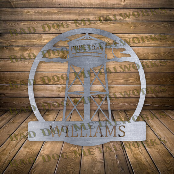 Water Tower Monogram - Dxf and Svg – Bad Dog Metalworks
